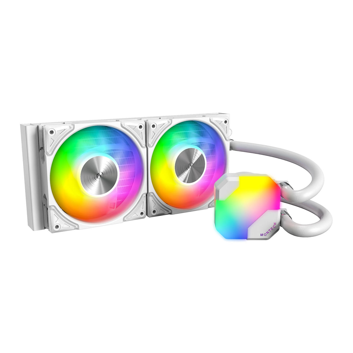 Montech HyperFlow ARGB 240mm White AIO Liquid Cooler — Computer Orbit