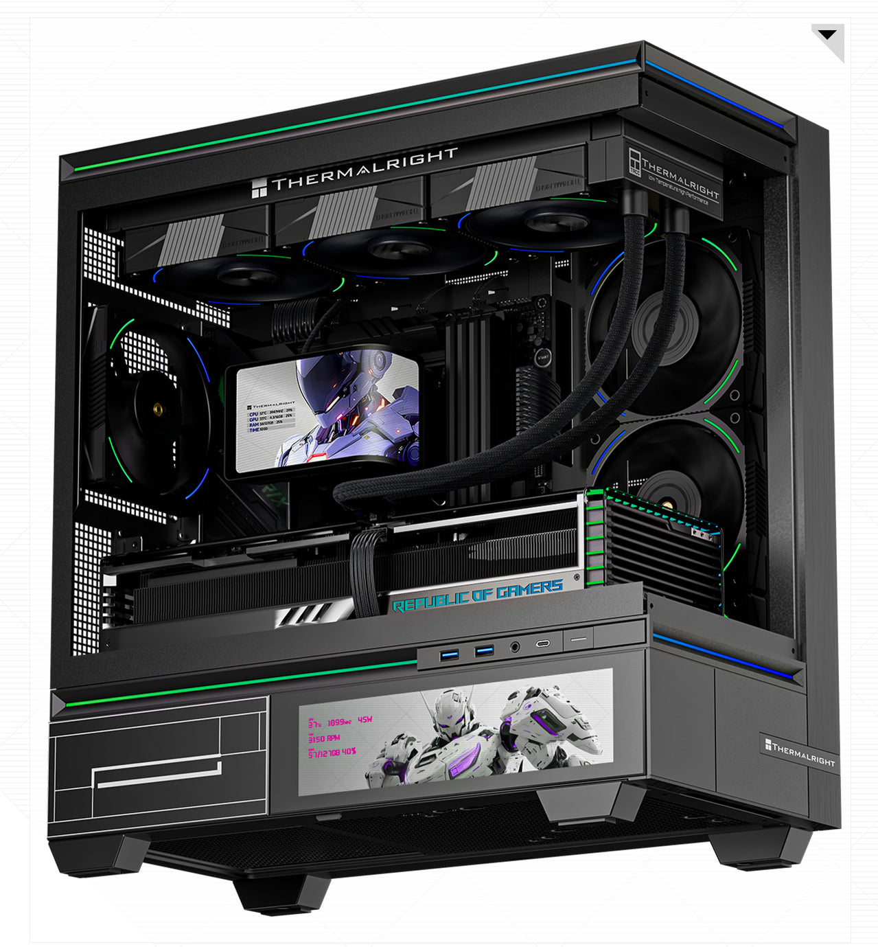 Thermalright Wonder Vision 360 Turbo ARGB Black OLED AIO Liquid Cooler ...